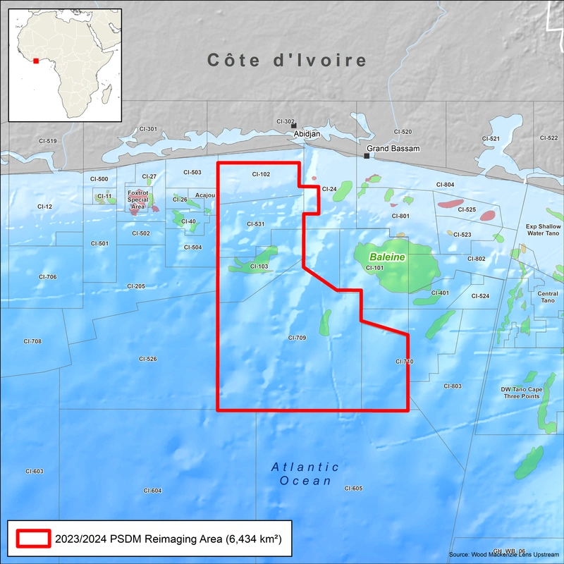 CGG Starts Seismic Reimaging Program in Ivory Coast's Tano Basin