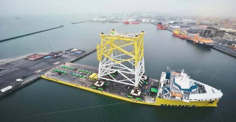 First Jacket Foundation for CVOW Substation Sets Sail from Danish Port