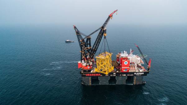 Offshore Jacket Installed for Hollandse Kust (zuid) Transformer Platform