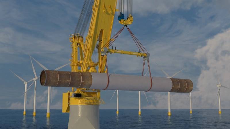 Huisman's 3,500mt Monopile Spreader Bar for Jan De Nul's Offshore Wind ...