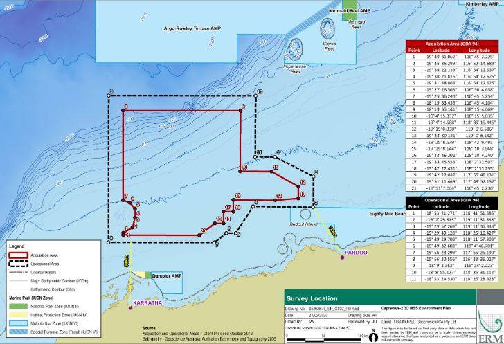 TGS Plans 3D Seismic Survey in Carnarvon Basin off Australia